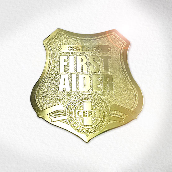 CERT First Aider Metal Badge